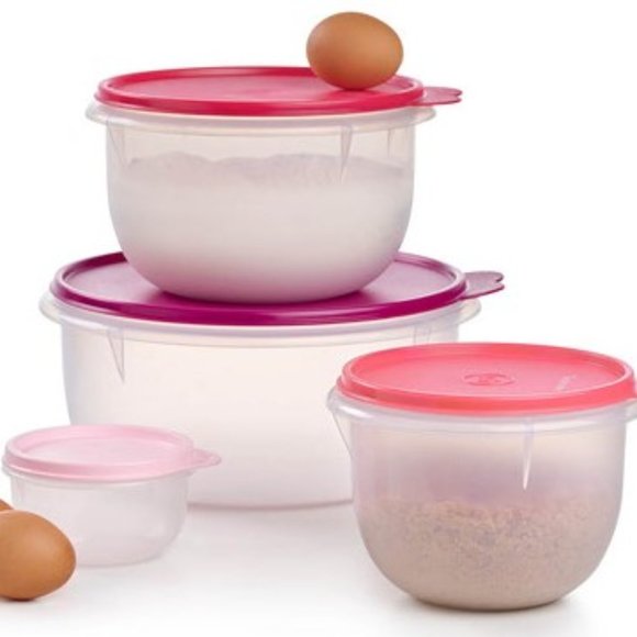 Tupperware | Kitchen | New Tupperware 4 Pc Mixing Bowls Set With ...